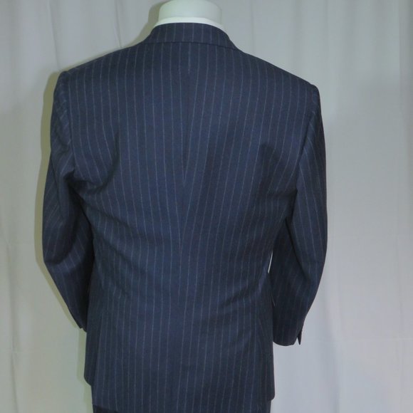 trussini | Suits & Blazers | Trussini Linea Nuova Blue Striped Brushed ...